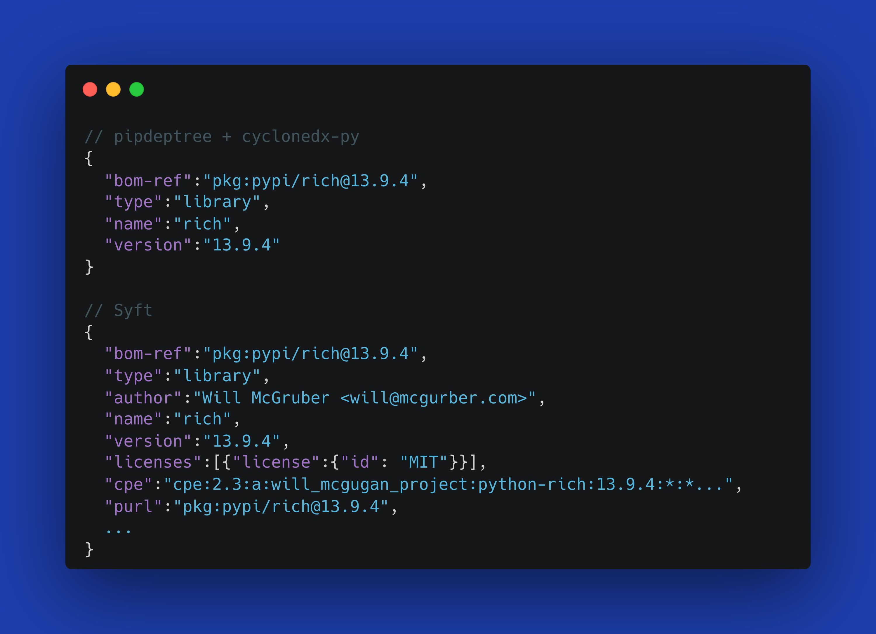 Generate Python SBOMs: pipdeptree vs Syft